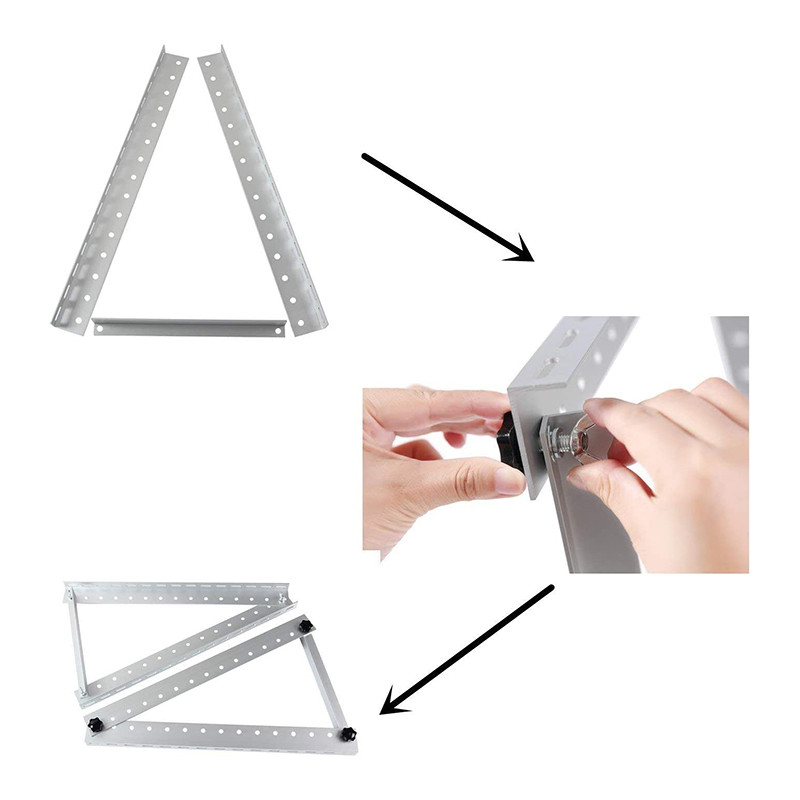 Wind Resistance Solar Panel Tilt Mount Kit For Cement Roof Installation