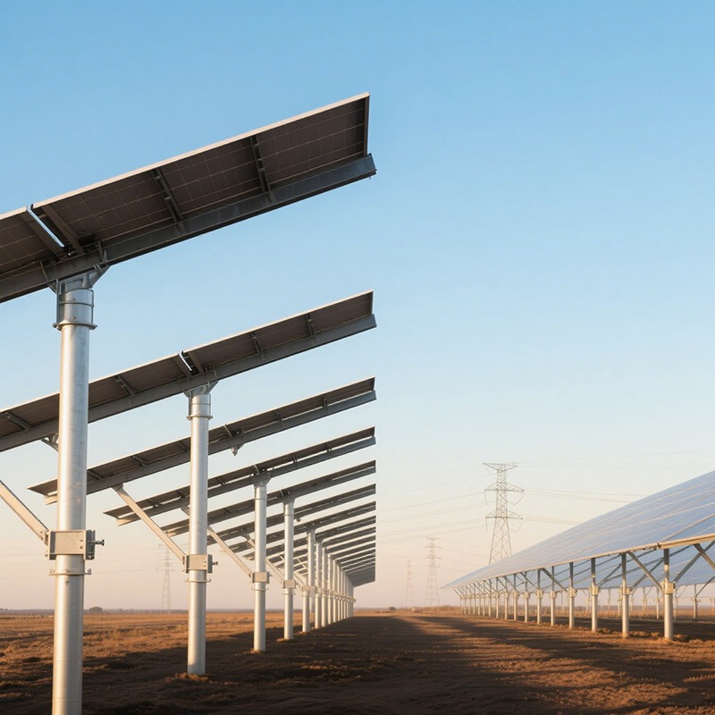 100MW-Class Hot-Dip Galvanized Steel Large-Span Solar Ground-Mounted ...